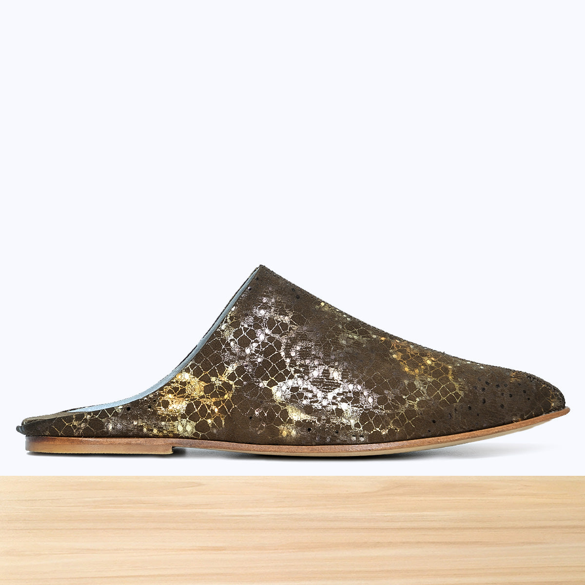 Belgha Babouche Femme Marron Brillant Ramadan | Maroc – SANTIAGO®