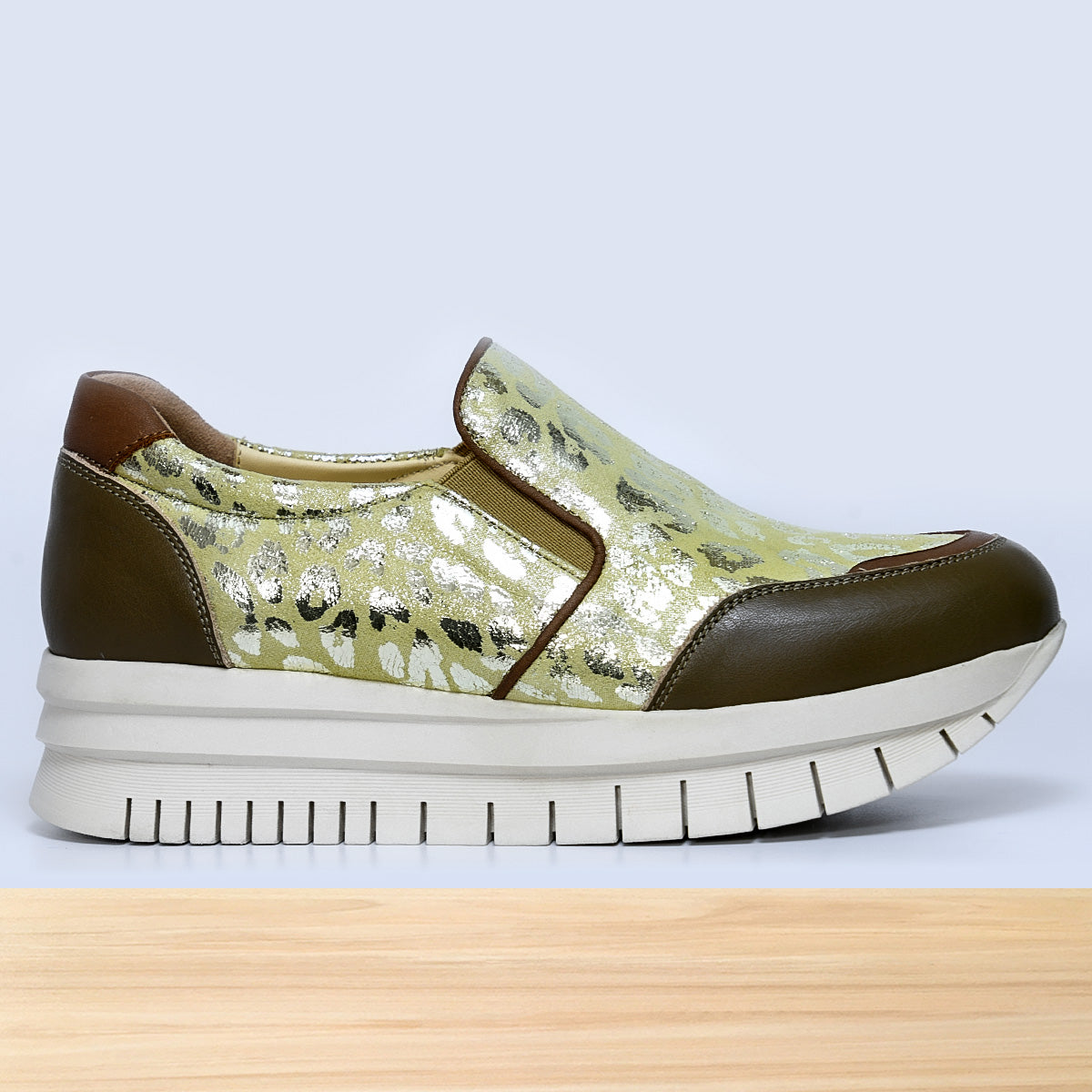 528F Prata en Cuir Kaki – SANTIAGO®