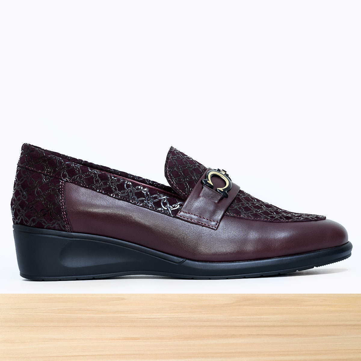 Fivra Mocassin Femme Cuir Bordeaux Élégant | Maroc – SANTIAGO®