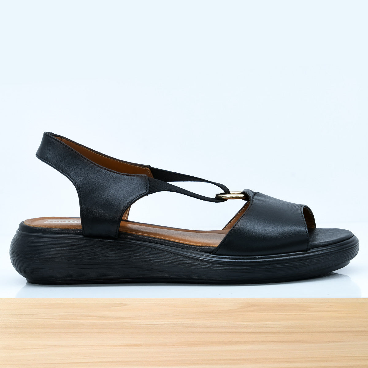 573F Donila en Cuir Noir – SANTIAGO®