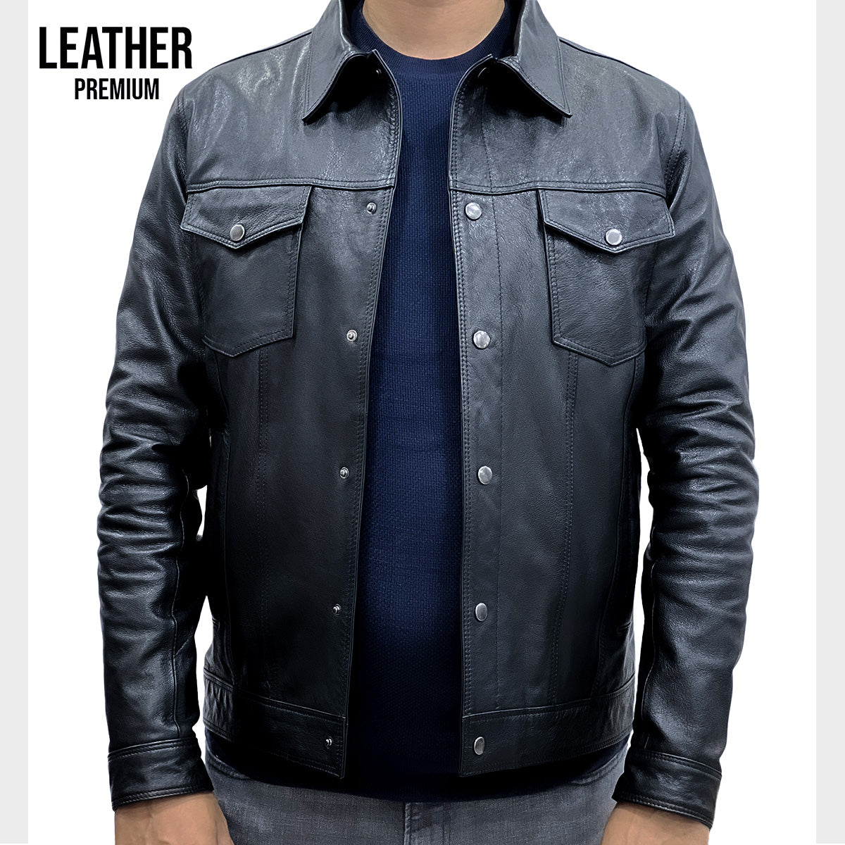 Ferano | Jacket Cuir Noir – SANTIAGO®